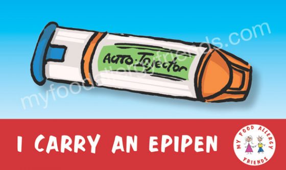 Epipen Alert Sticker x 12 - My Food Allergy Friends