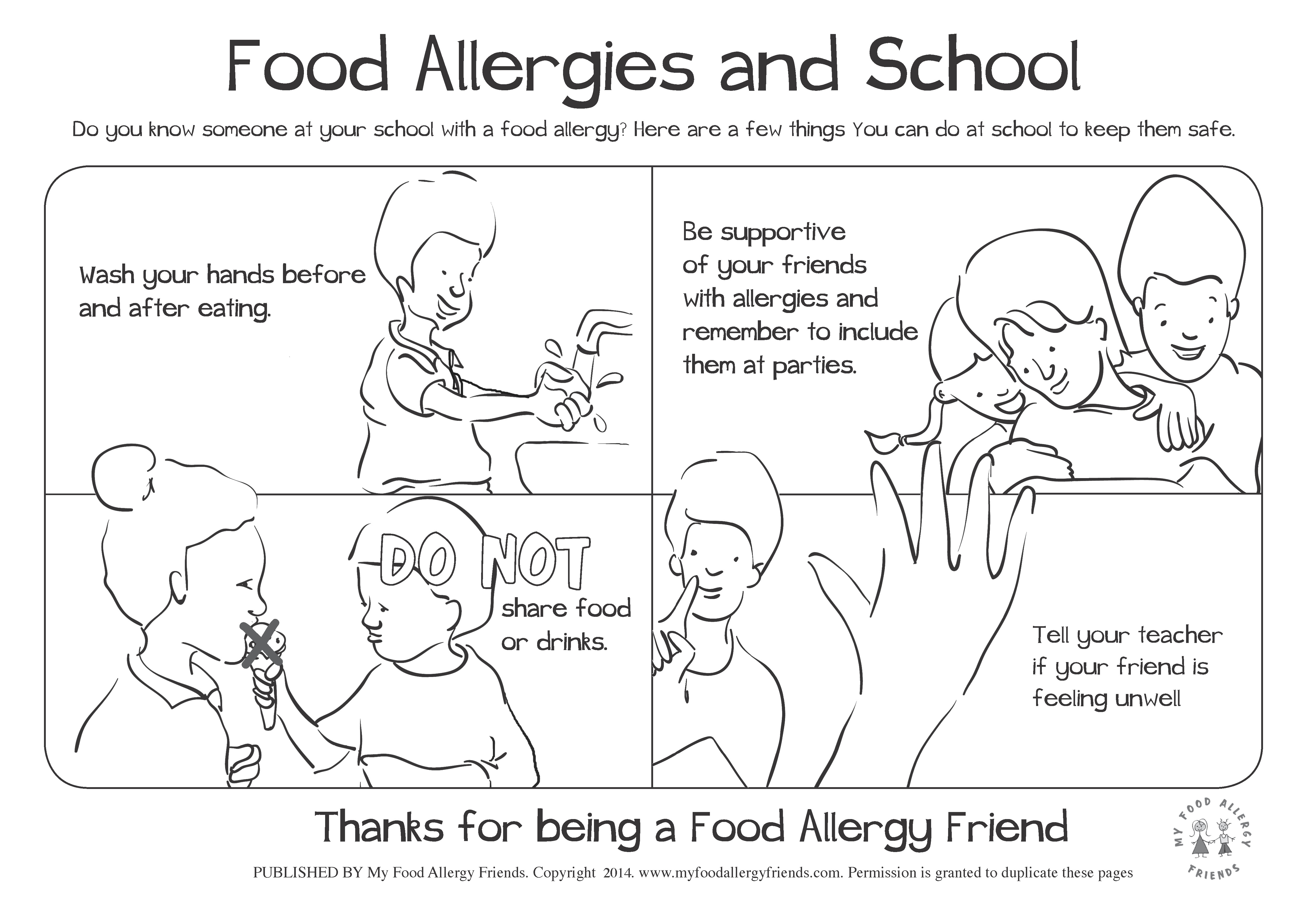 Poster Colour school - My Food Allergy Friends